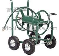 China Qingdao Port Heavy Duty Water Garden Hose Reel Cart with Basket Easy to and Durable for sale