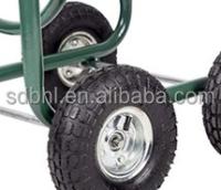China Qingdao Port Heavy Duty Water Garden Hose Reel Cart with Basket Easy to and Durable for sale