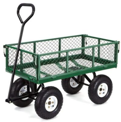 China 86*46*85 Heavy Duty Folding Cleaning Garden Wagon Cart with Iron Frame for sale