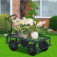 China 86*46*85 Heavy Duty Folding Cleaning Garden Wagon Cart with Iron Frame for sale