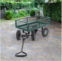 China 500LBS Iron Heavy Duty Folding Cleaning Garden Wagon Cart for High Durability for sale