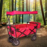 China Removable Canopy Heavy Duty Collapsible Wagon Carts For Beach Shopping Picnic Camping Sports for sale