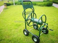 China 100KGS Capacity Iron Garden Water Hose Reel Cart Convenient For Outdoor for sale