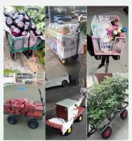 China 4 Wheel Outdoor Wagon Cart Sturdy Construction Heavy Duty Beach Cart for sale