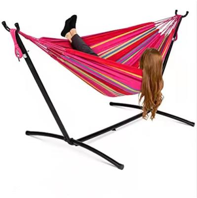 China Comfortable Black Hammock Chair Stand Customizable Outdoor Furniture for sale