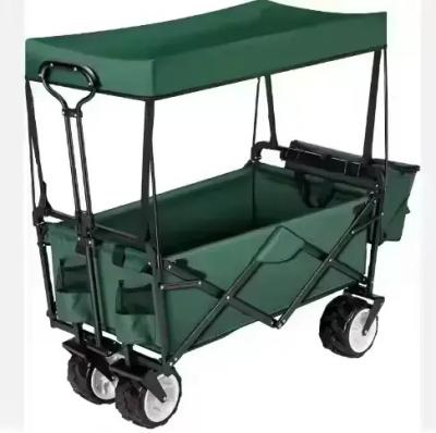 China 4 Wheels Foldable Shopping Wagon Convenient Folding Cart for General and Easy Transport for sale