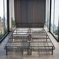 China 75 X 39 X 14 Inches Folding Metal Bed Frame With Foldable Convenient Metal Legs for sale
