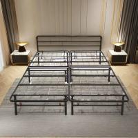 China 75 X 39 X 14 Inches Folding Metal Bed Frame With Foldable Convenient Metal Legs for sale