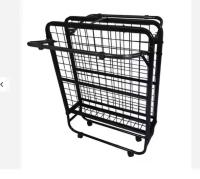China Mail Packing Included Easy Assembly Folding Metal Bed Frame for sale