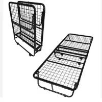 China Mail Packing Included Easy Assembly Folding Metal Bed Frame for sale