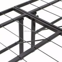 China Mail Packing Included Easy Assembly Folding Metal Bed Frame for sale