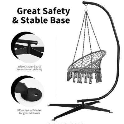 China Upgrade Outdoor Experience Wide Hammock With Stand And Iron Tube Frame for sale