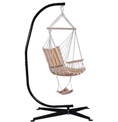 China Comfortable Black Home Hammock Swing Chair Furniture Iron Tube Frame for sale
