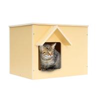 China Hot Selling Outdoor Waterproof Feral Cat Shelter Wooden Stray Cat Condo Cat Houses for sale