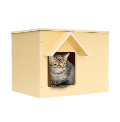 China Hot Selling Outdoor Waterproof Feral Cat Shelter Wooden Stray Cat Condo Cat Houses for sale