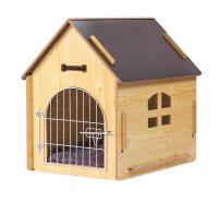 China Hot Selling Indoor and Outdoor Breathable Dog Crate Wooden Pet House With Roof for Dogs for sale