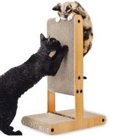 China Wooden Double Sided Cat Scratch Furniture Indoor Wooden Cat Scratching Cardboard for sale