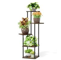China Hot Selling 5 Tiered Elegant Metal Flower Shelf Corner Plant Stand Perfect Boho Decor Plant Stand Outdoor for sale