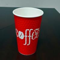 China 8oz Flexo Printing Diamond Double Wall Paper Coffee Cups , Disposable Paper Cup for sale