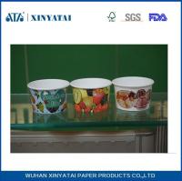 China Recyclable Cute Pattern Waterproof Ice Cream Paper Cups , Small Disposable Paper Cups 16oz for sale
