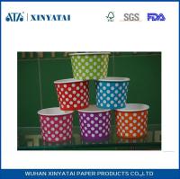 China Custom Logo Disposable Paper Ice Cream Cups for Yogurt or Milk 16oz Red White Multi Color for sale