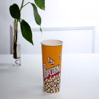 China 24oz 760ml Large Capacity PE Coated Paper Popcorn Bucket for Cinema / Theatre for sale