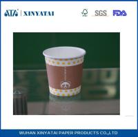 China Custom Printed Insulated Single Wall Paper Cups , Disposable Coffee Cups for Hot Drinks for sale
