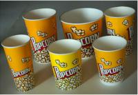 China Custom Printed Paper Popcorn Buckets Greaseproof and Waterproof Popcorn Container for sale