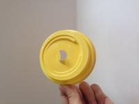 China 80mm Diameter Plastic Yellow Disposable Drinking Cups Lids for Paper Cups for sale