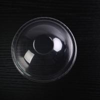 China PET Round Dome Transparent Paper Cup Lids with Center Hole 90mm Diameter for sale
