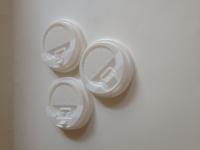 China 4 Gram  Round White or Black Spout PET Plastic Lids for Disposable Paper Coffee Cups for sale