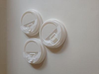 China 4 Gram  Round White or Black Spout PET Plastic Lids for Disposable Paper Coffee Cups for sale