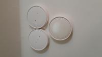 China Dome  or Flat Custom Coffee Cup Lids for Paper Cups , PET / PS / Paper Material for sale