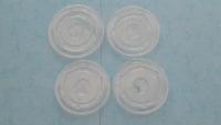China PET 90 mm Diameter Clear Flat Paper Cup Lids for Cold Drink Paper Cups for sale