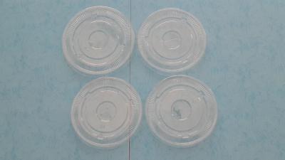 China PET 90 mm Diameter Clear Flat Paper Cup Lids for Cold Drink Paper Cups for sale