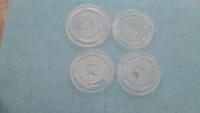 China PET 90 mm Diameter Clear Flat Paper Cup Lids for Cold Drink Paper Cups for sale