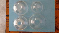 China Dome Round Clear Ice Cream Paper Cup Lids with Center Hole , PET PS Paper Lids for Cup for sale