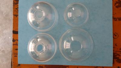 China Dome Round Clear Ice Cream Paper Cup Lids with Center Hole , PET PS Paper Lids for Cup for sale