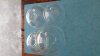 China Dome Round Clear Ice Cream Paper Cup Lids with Center Hole , PET PS Paper Lids for Cup for sale