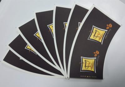 China Disposable Custom Printed Paper Cups Fan for Paper Cup Manufacturing Brown Color for sale