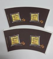 China Disposable Custom Printed Paper Cups Fan for Paper Cup Manufacturing Brown Color for sale
