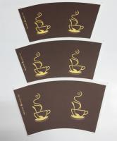 China Disposable Custom Printed Paper Cups Fan for Paper Cup Manufacturing Brown Color for sale
