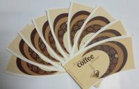 China Waterproof Printing Paper Coffee Cup Fan with Food Grade Wood Pulp Paper for sale