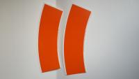 China Orange Logo Printed Customized Paper Cup Fan / Paper Blank / Paper Sheet for Paper Cups for sale