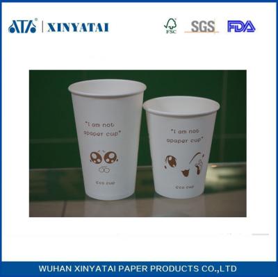 China Biodegradable White Disposable Paper Cups with Customized Logo Printing for sale