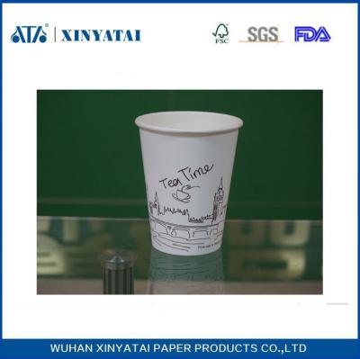 China Recyclable Insulated Custom Paper Coffee Cups , Recycled Disposable Tea Cups 9oz for sale