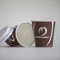 China Printing Coffee and Hot Chocolate Single Wall Paper Cups , Recycled Paper Drinking Cups with Lids for sale