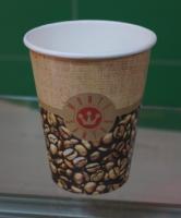 China Printing Disposable Costa Printed Paper Coffee Cups PS Flat Coffee Lids for sale