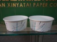 China Custom Print Ice Cream Paper Cups Disposable Salad Bowl With Lids for sale