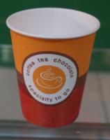 China 7 oz with Food Grade Ink Flexo Printed Design Single Wall Paper Cups for Coffee and Tea for sale